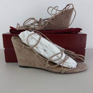 Tamara Mellon | Shoes | Nude Wedge String Strap 42 Us 2 | Poshmark